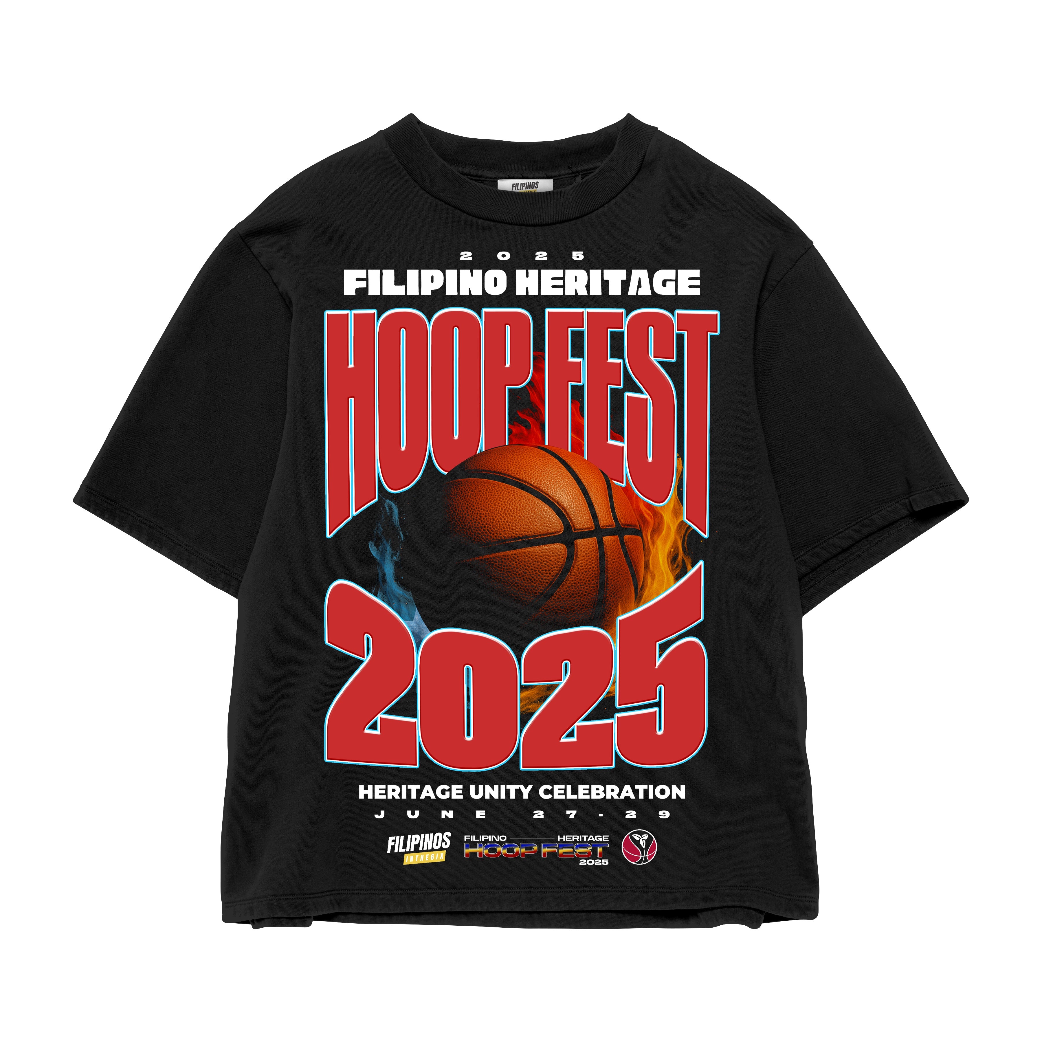 FILIPINO HERITAGE HOOP FEST 2025 – GRAPHIC T‑SHIRT – FILIPINOS IN THE 6IX